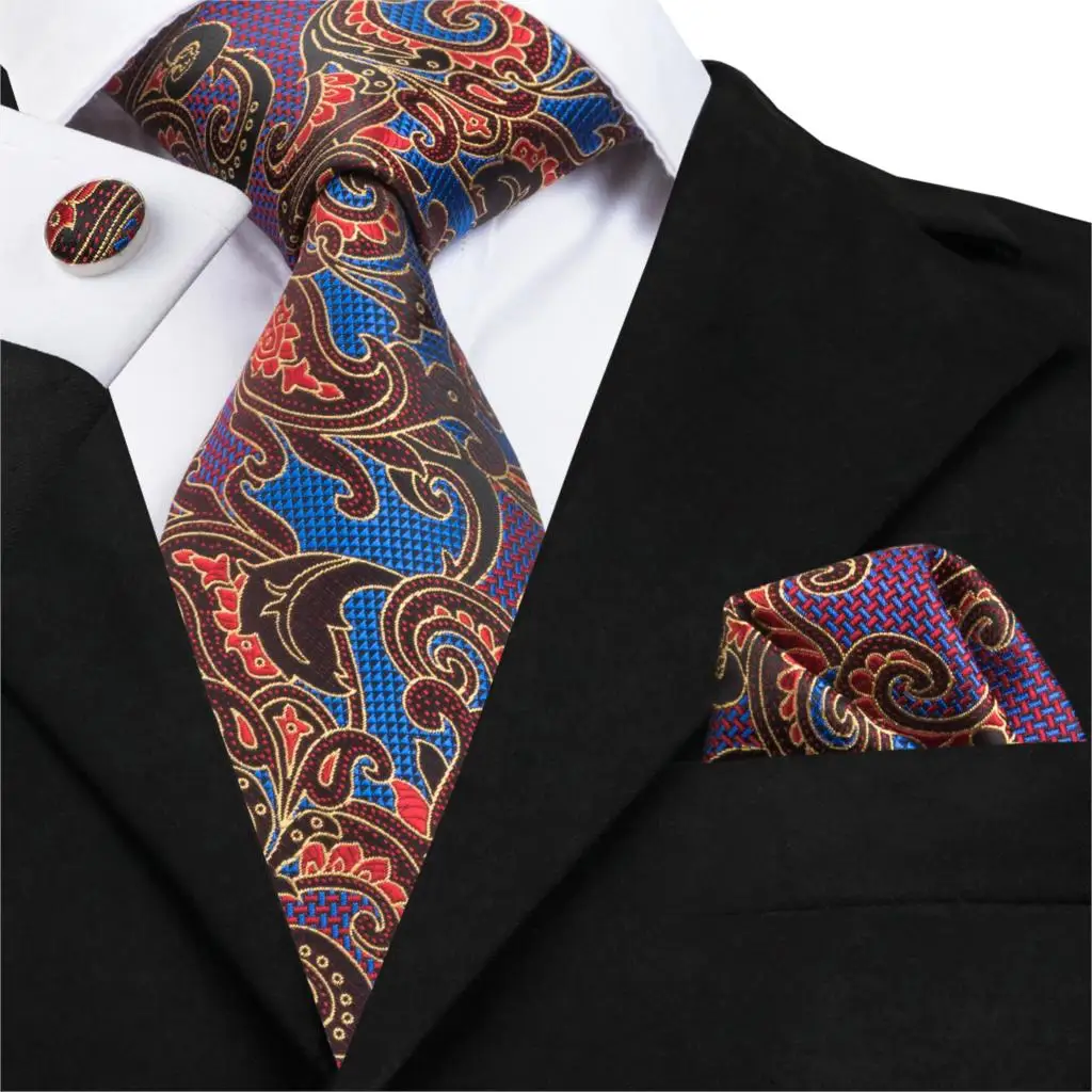 SN 1702 Formal Tie Set Paisley Silk Ties For Men Business Paisley ...