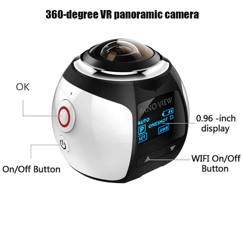 360 Degree VR Panoramic Outdoor Camera 4K Wireless WiFi Waterproof ...