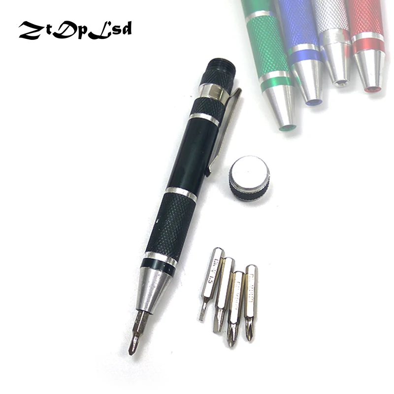 ZtDpLsd Portable 8 in 1 Aluminum Precision Screwdriver Set Pen Multi ...