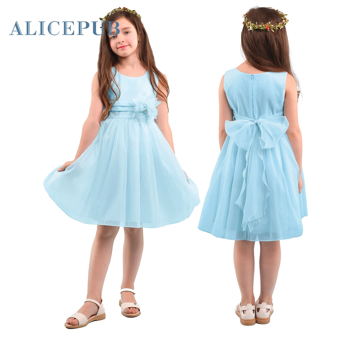 Flower Girls Dresses 2017 New Party Tutu Bow Birthday Graduation Dress ...