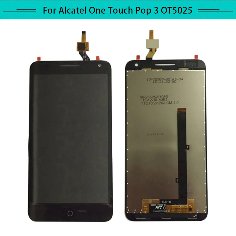 1 PC For Alcatel Pop3 5.0 OT5025 5025D 5025 One Touch POP Touch Screen ...