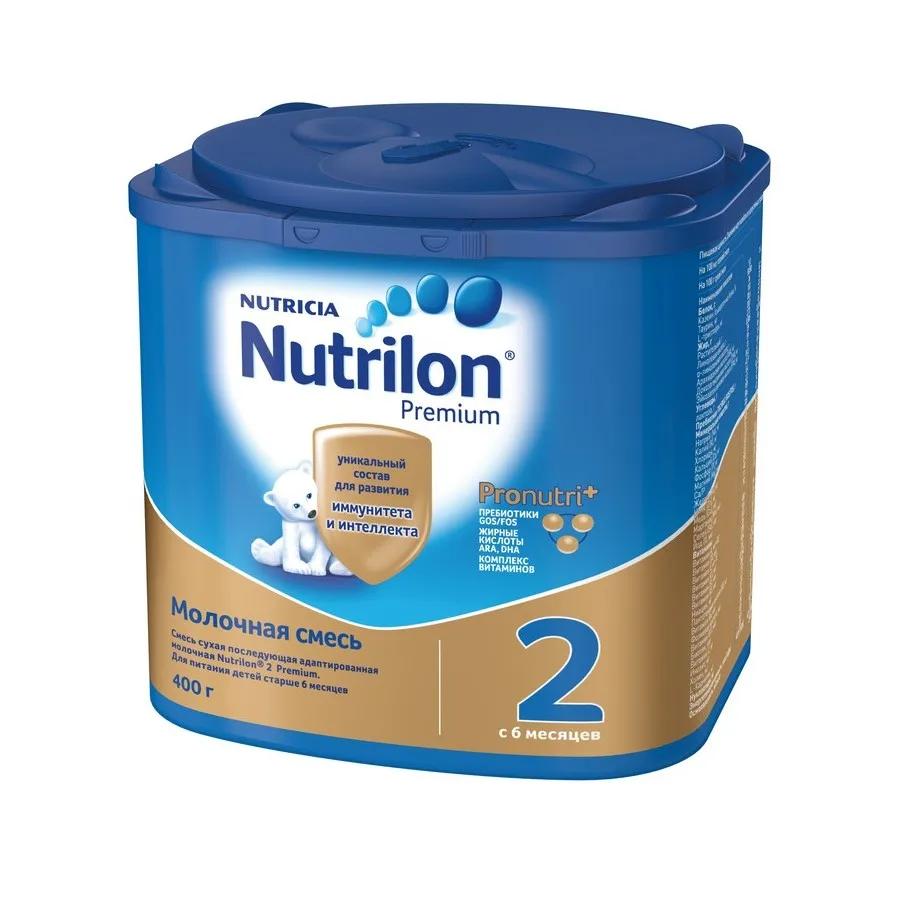 Leche Etapa 2 Nutrilon Premium 2 fórmula de leche "PronutriPlus", 6 12 meses, 400 gr. Mezcla de ...