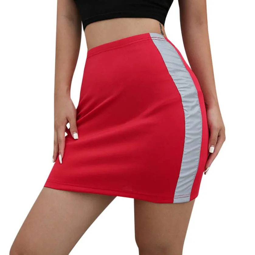 2018 Fashion Sexy Mini Skirt Women Bottom Casual Stripe Pencil Skirt Female Streetwear High