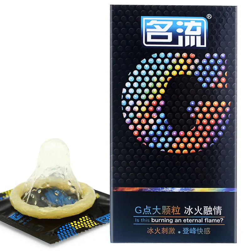 Personage 30pcs Lot G Spot Stimulation Condom Ice And Fire Big Particle