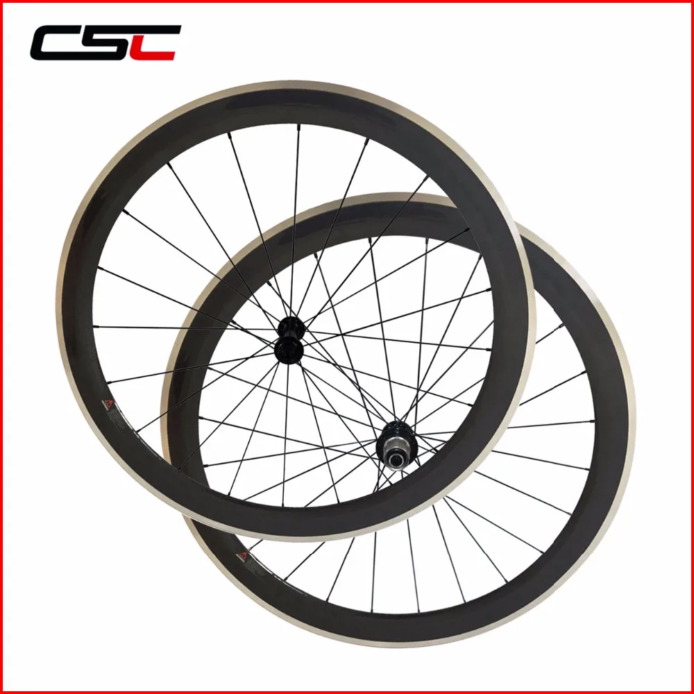Carbon Wheelset aluminium alloy brake Surface Clincher With Powerway ...