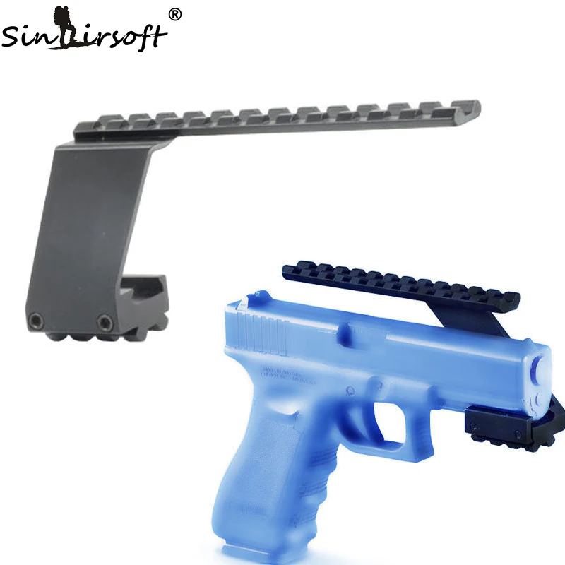 Tactical Universal Pistol Scope Mount for Laser Flashlight Dot Sights ...