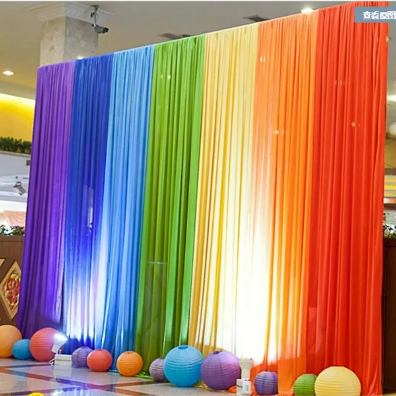 Backdrops Para Festa Pano De Seda Pano De Fundo Colorido Casamento Palco