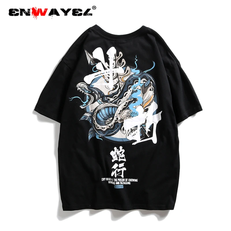 ENWAYEL Harajuku Python T 2019 Streetwear Hip Hop 
