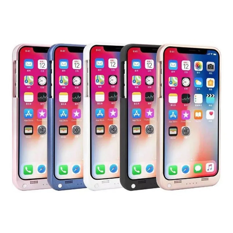 4200mah external battery wireless fast charger cover for apple iphone X ...