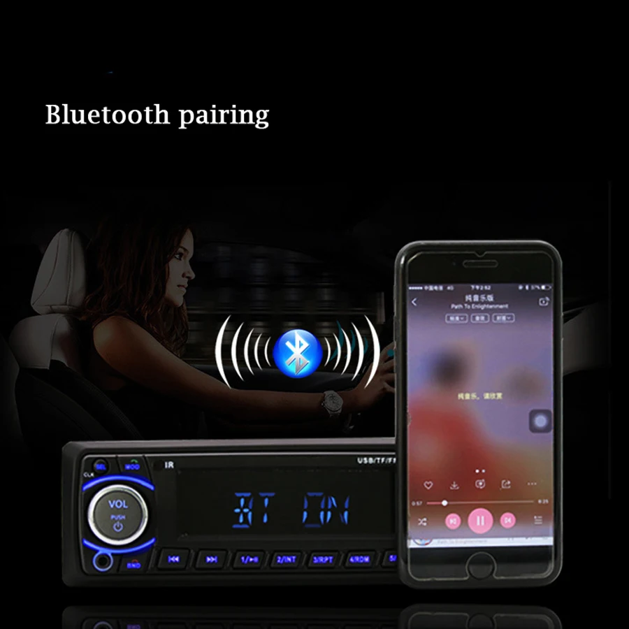 Auto radio Car Radio 12V Bluetooth V2.0 SD USB MP3 WMA Car Audio Stereo In-dash 1 Din FM Aux ...