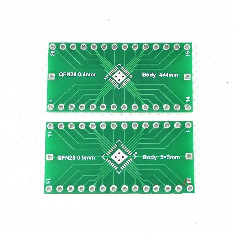 5 PCS QFN28 0.4mm 0.5mm to 2.54mm DIP Adapter PCB Board Converter IC ...