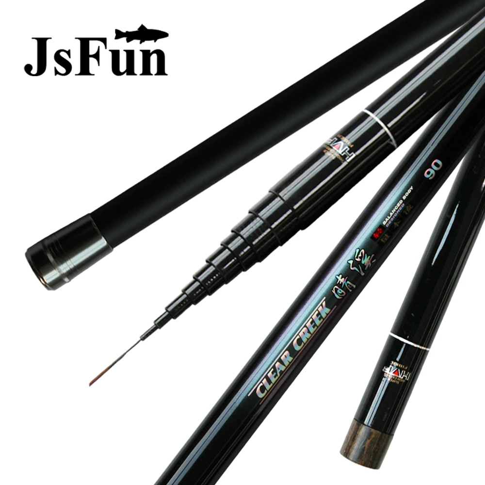 JSFUN Fishing rod 8M 9M 10M 11M 12M Folding fishing rod Fly fishing ...