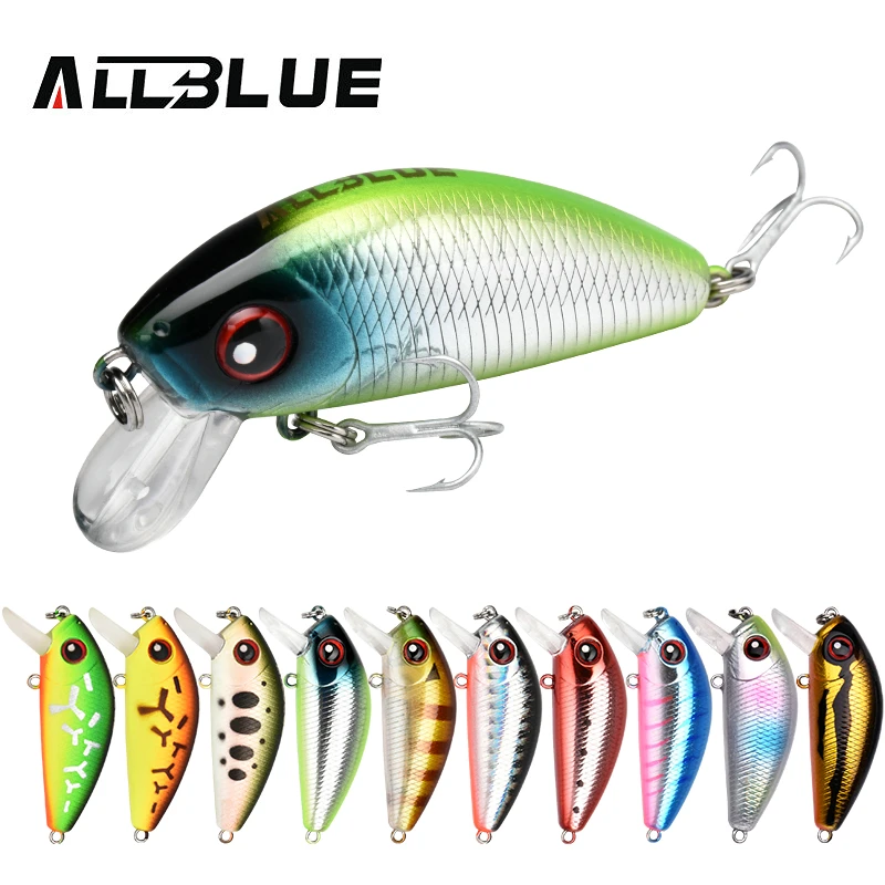 ALLBLUE New Legend Minnow 44mm Sinking Floating Mini Wobbler Fishing Lure Artificial Hard Bait ...