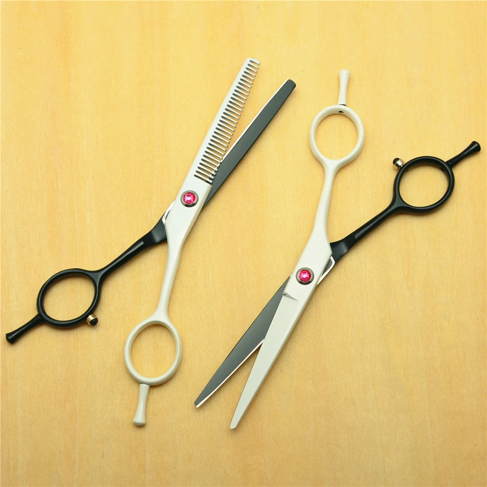 2Pcs-CUSTOMIZED-LOGO-5-5-inch-White-440C-Professional-Human-Hair ...