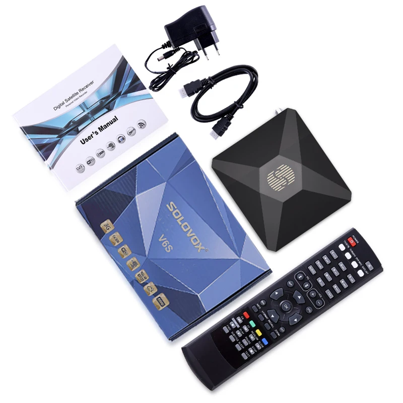 SOLOVOX minireceptor de satélite V6S, compatible con 2 USB, WEB TV ...