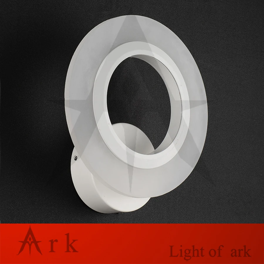 whtie acrylic ring 15W led Wall sconces modern wall lights living room ...