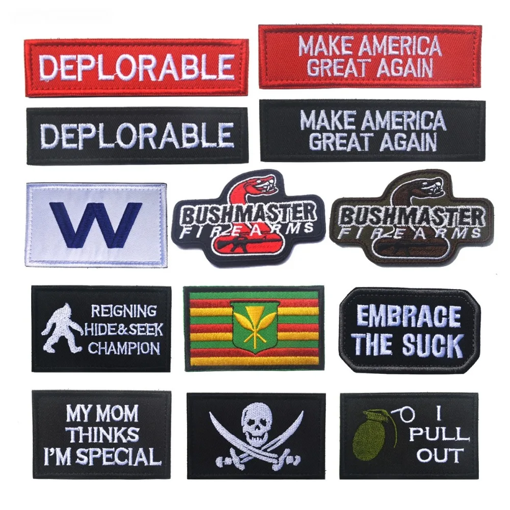 Cloth Bushmaster Skull Patch Embroidery Make America Great Again ...