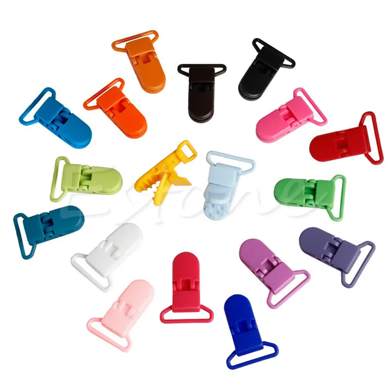 10pcs Baby Boy Girl Pacifier Clips Soother Dummy Bib Plastic Nipple ...
