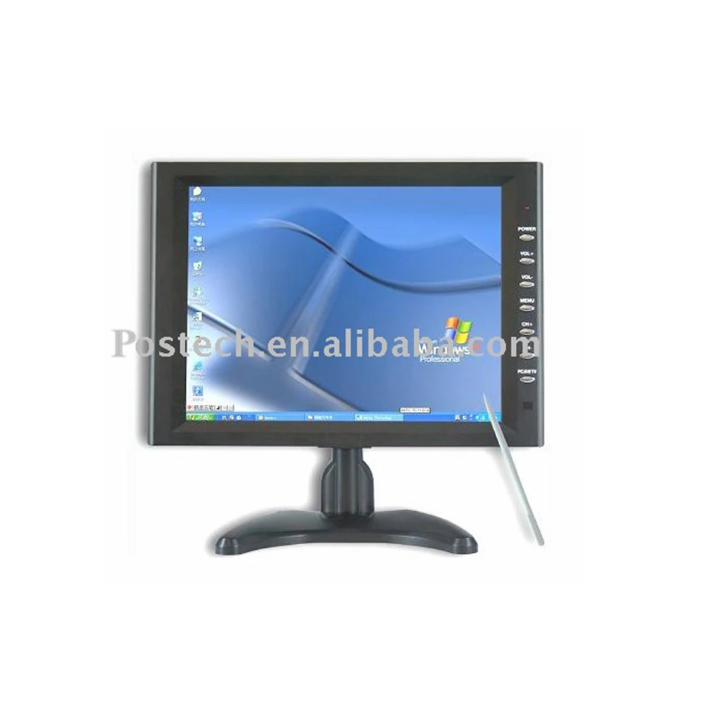 10.4" inch VGA TFT LCD Touch Screen Monitor with POS Base(Black color ...