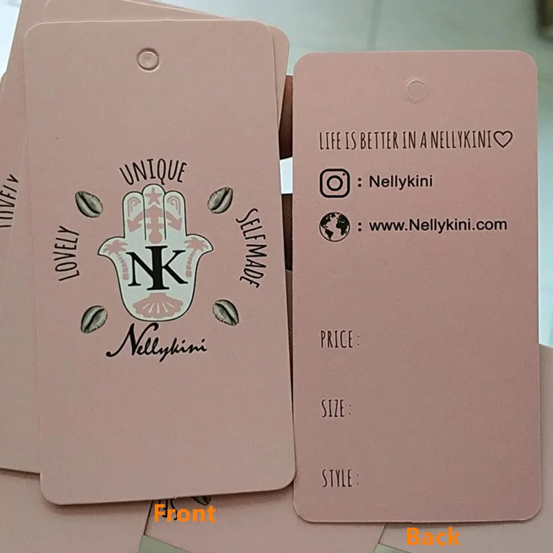 1000-pcs-Custom-400GSM-Light-pink-coated-paper-tags-swing-tag-matte ...