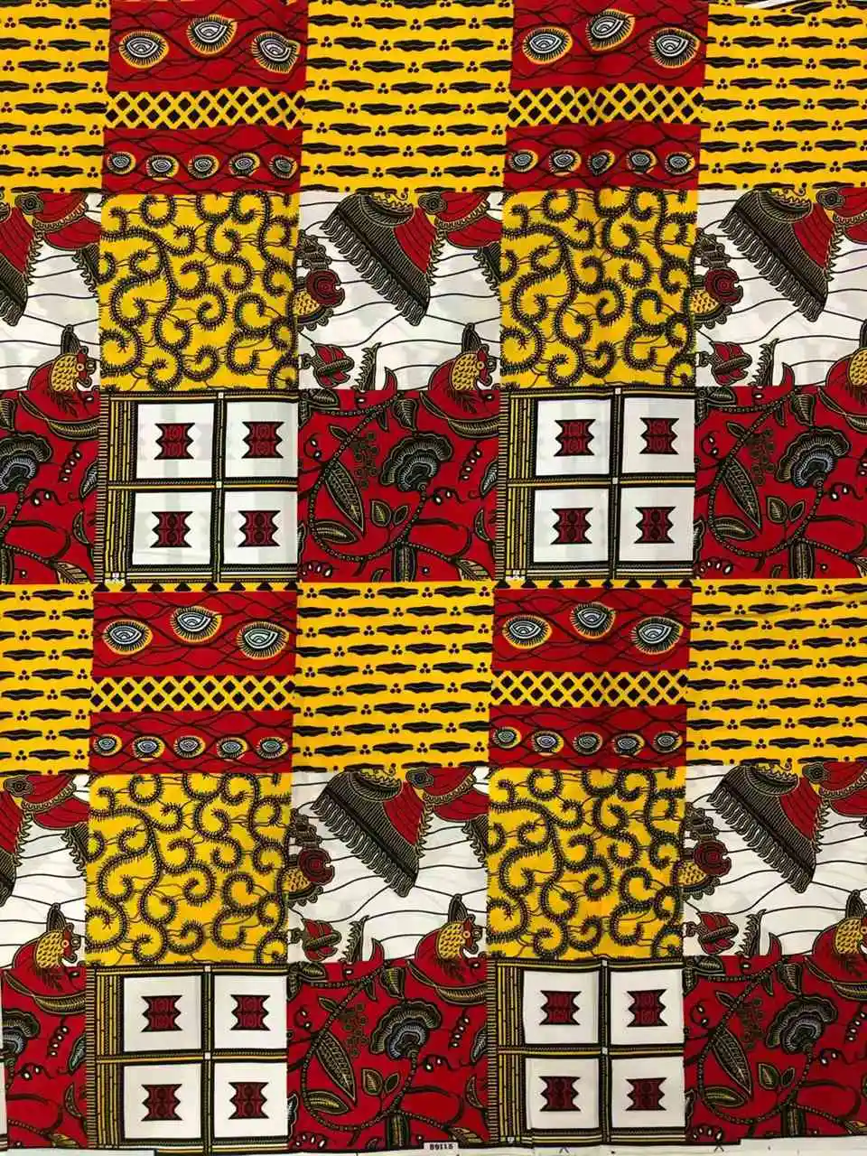 100% Cotton Batik Veritable Block Wax,african Print Fabric For Dress ...
