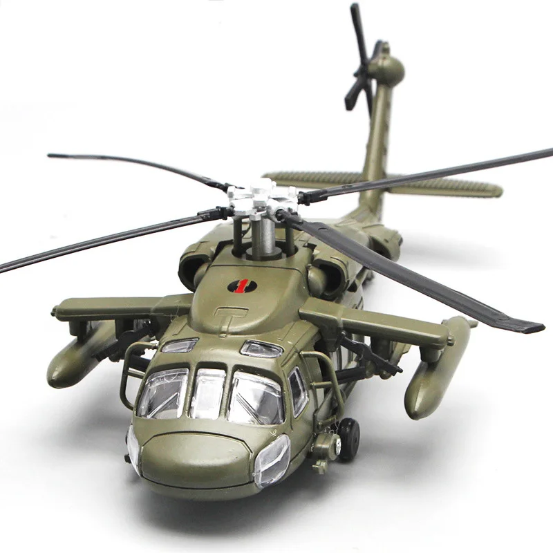 Black Hawk Armed Helicopter Alloy Military Model Simulation Fighter ...