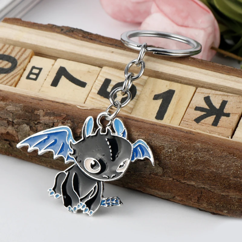 2 Colors How To Train Your Dragon 3 Toothless Night Fury Keychain ...