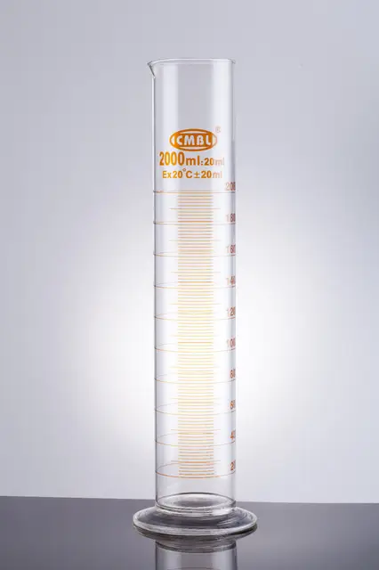 2000ml,Glass Measuring Cylinder With Graduati,Spout Mouth,2 Litre,Heavy ...