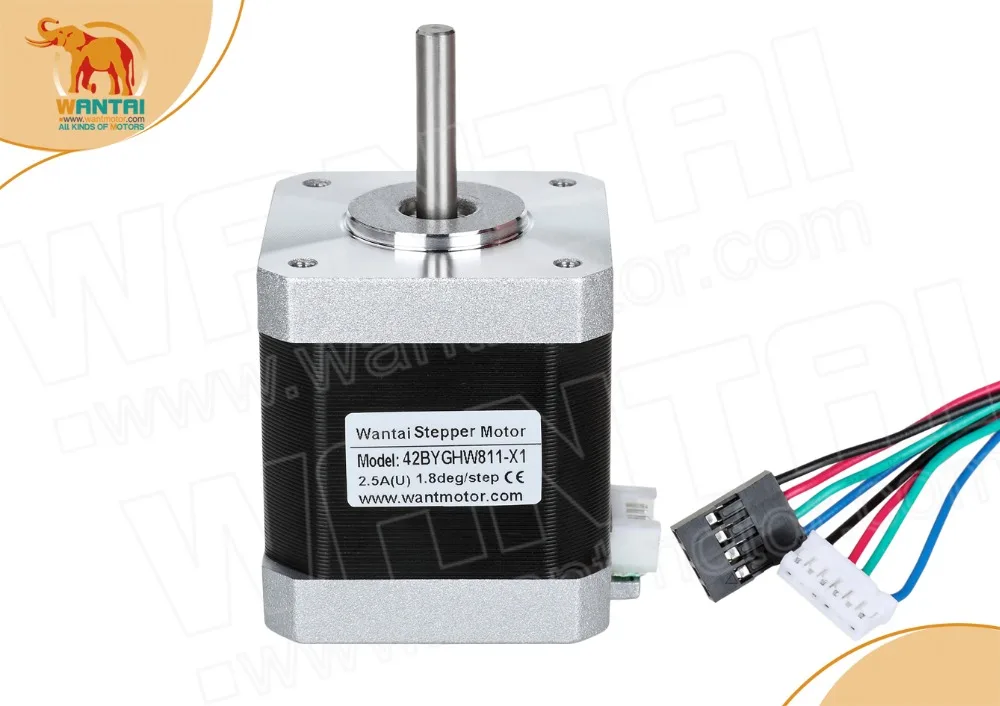 Wantai 1PC Nema 17 Stepper Motor 42BYGHW811-X1 with sinfgle shaft ...