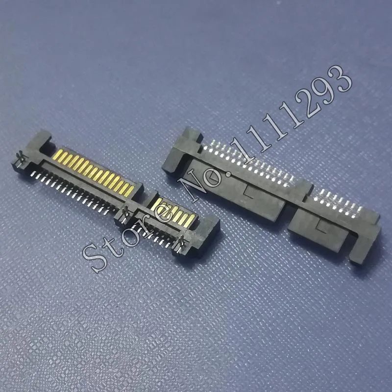 10pcs/lot SATA 7+15P SMT Connector for SATA hard disk interface 22pin , Contact part in Down ...