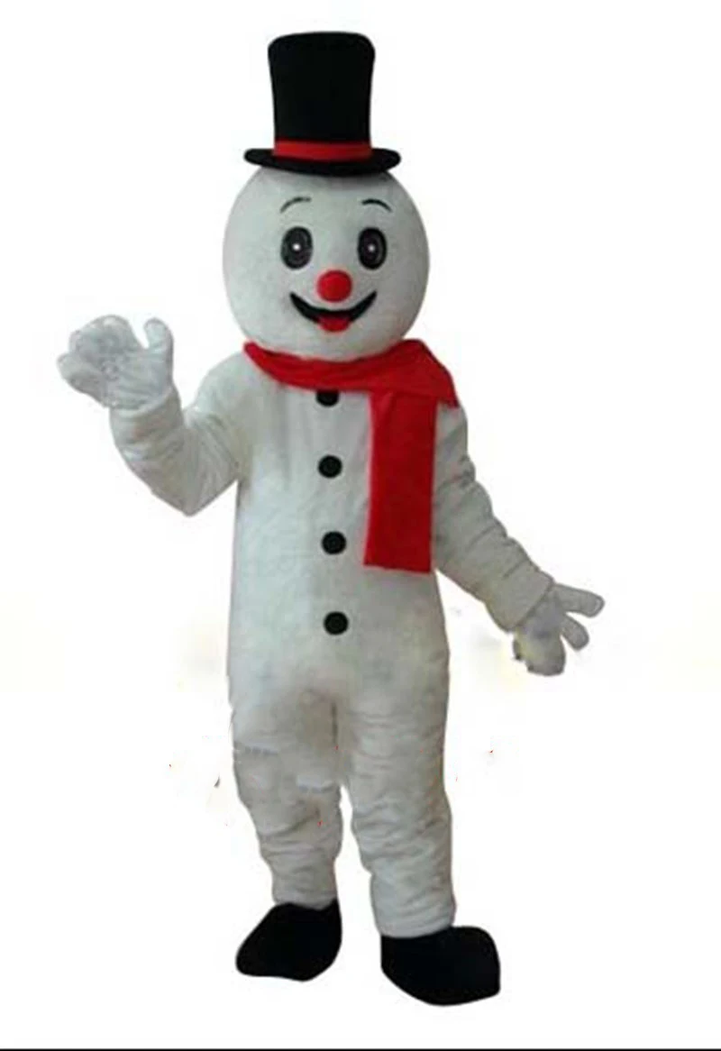 Helmet Snowman Mascot Costumes Walking Cartoon Apparel Birthday Party ...