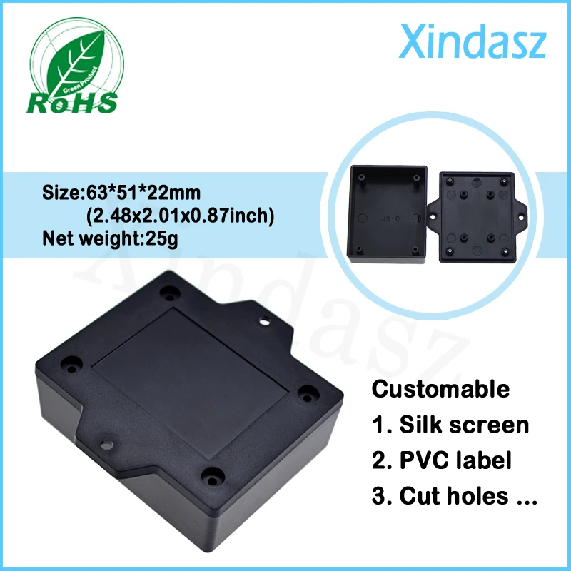 (XDJS 6 5pcs/lot)plastic mini junction electronics enclosure small ...