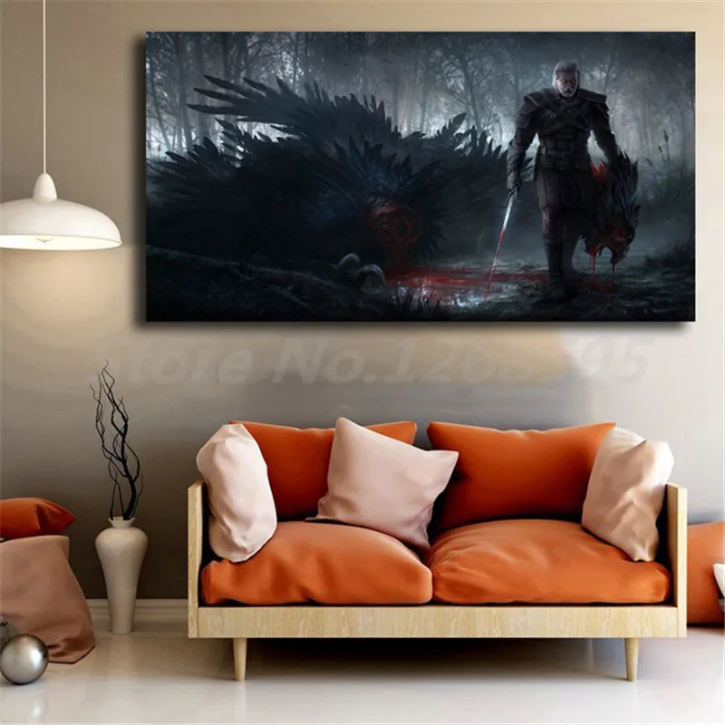 Witcher 3 Wild Hunt Fantasy Action Fighting Warrior Wallpaper Art ...