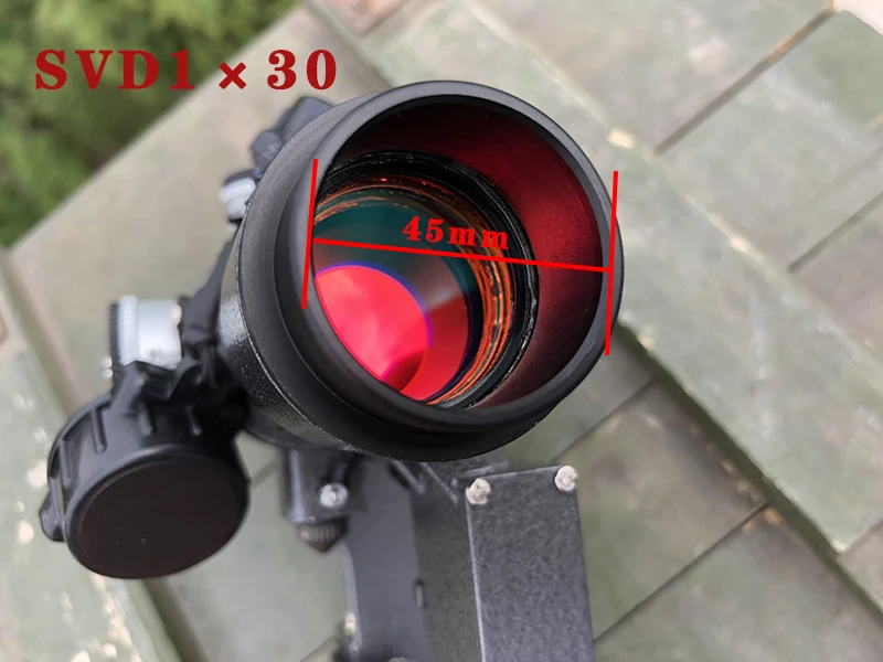 SVD 1x 30 Red Illuminated Hunting Riflescope Glass Reticle Tactical ...