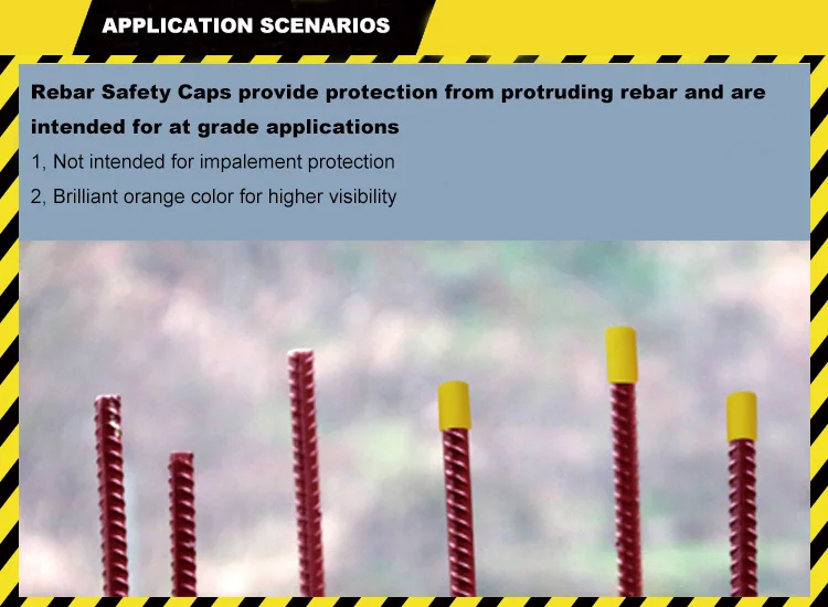 8 18MM Rebar Safety Caps Reinforced Steel Bar Standard Plastic ...