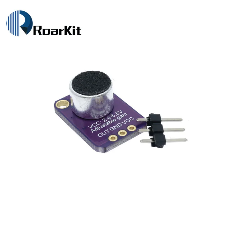 Módulo amplificador de micrófono GY MAX4466 MAX4466 Electret, placa amplificadora GND VCC, 2,4 ...