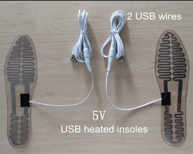 5v Usb Heated Insoles 2 Usb Heating Element Diy Heated Insoles 6.5*23cm ...