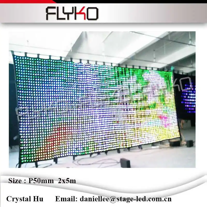 p50 programmable led signs full color led video curtain 2*5m|led video ...