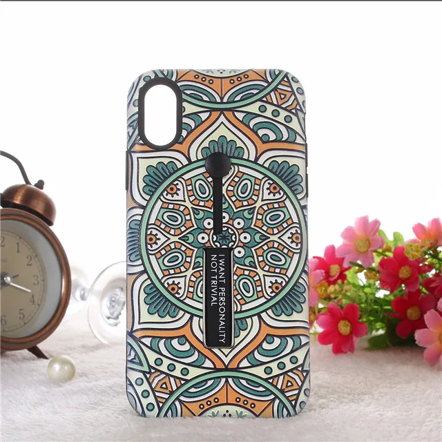 Pretty finger loop cell phone case for iPhone X case heavy duty ...