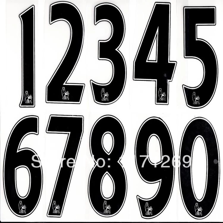 English Premier League Soccer Jersey Watermark Number Paper Jersey ...