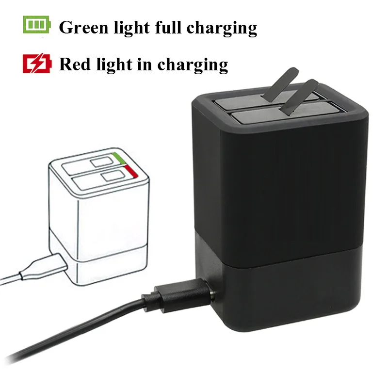 Best Price 2Pcs 1220mah Rechargeable Battery +Hero5 6 7 Dual Battery ...