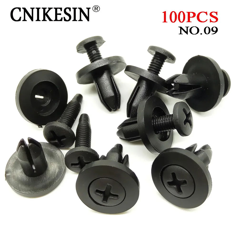 CNIKESIN100pcs 6mm Car Front / Rear Bumper Cover Diversion Plate ...