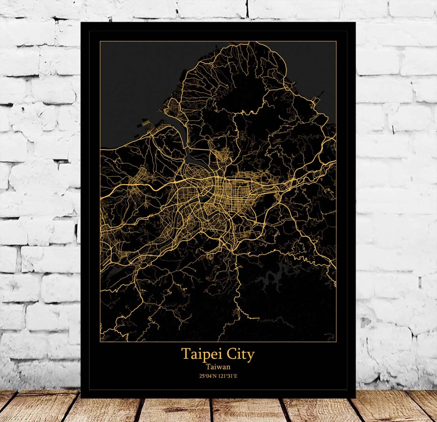 Taipei City Taiwan Map Poster|Painting & Calligraphy| - AliExpress