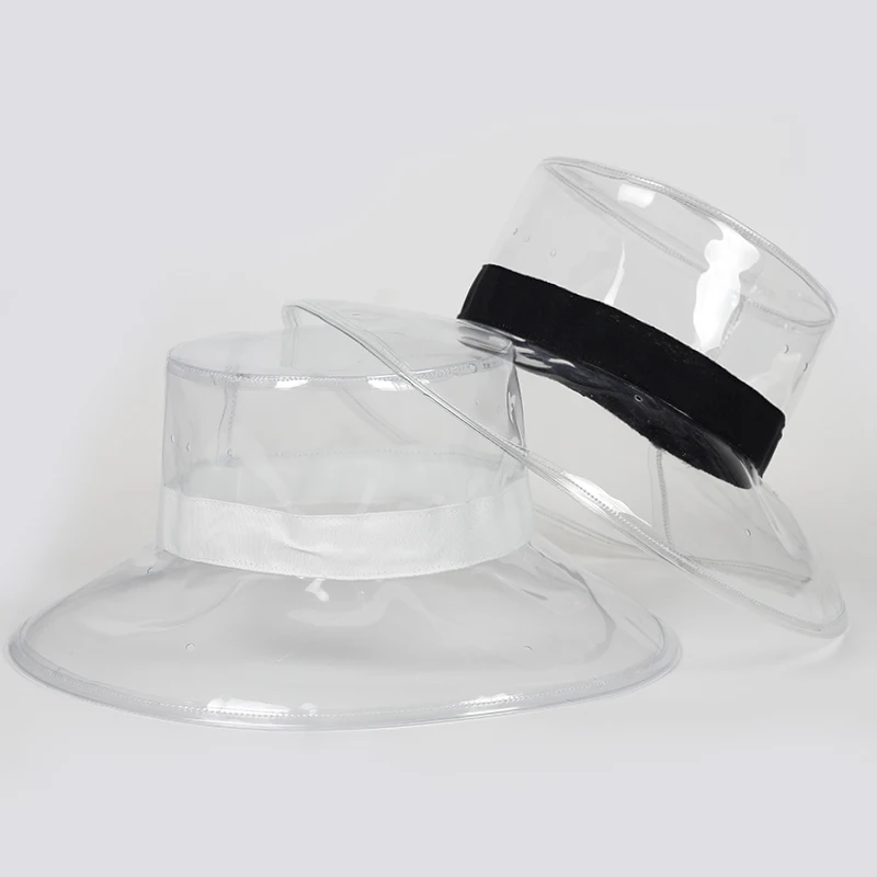fashion pvc Bucket Hat Caps Women 2018 Summer Beach Hat Transparent Sun ...