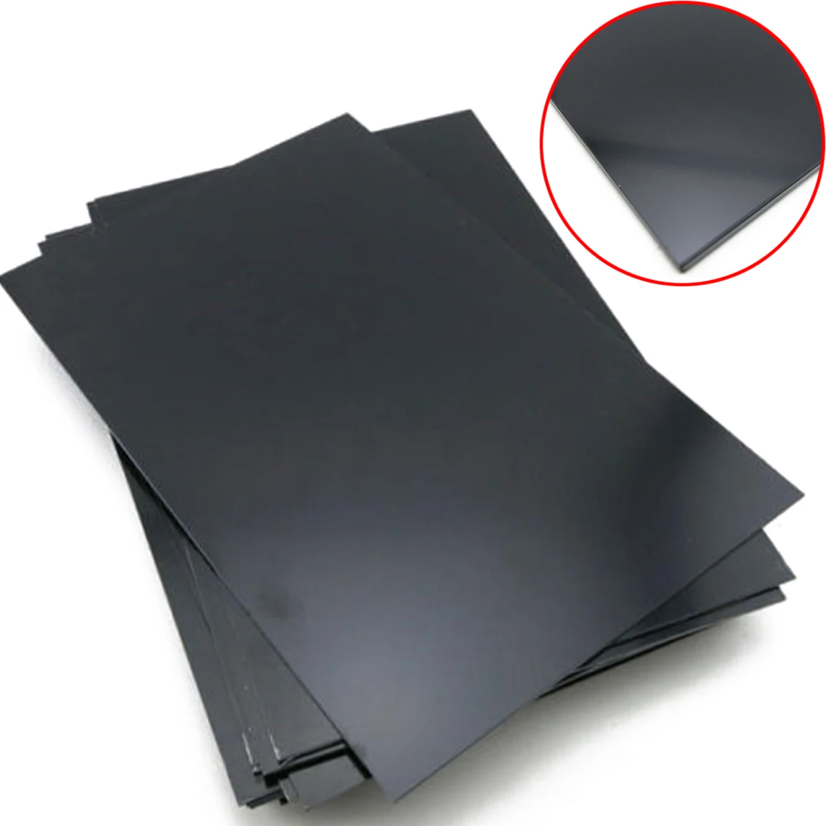 1 Piece New Durable Black ABS Styrene Plastic Flat Sheet Plate 0.5mm ...