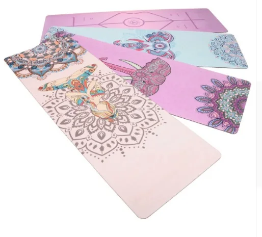 Rubber Yoga Mats Suede Natural Rubber Non slip Sweat absorbent Exercise ...