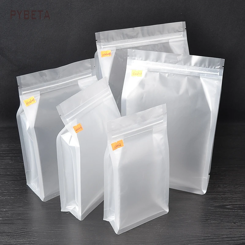 50pcs/lot- 6 Sizes Available Ziplock Stand Up Clear Frosted Plastic ...