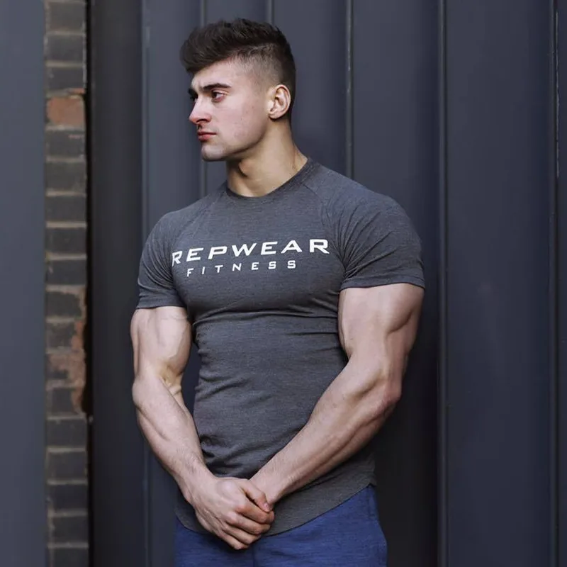 Buy Men Cotton Short Sleeve T Shirt Summer Gyms
