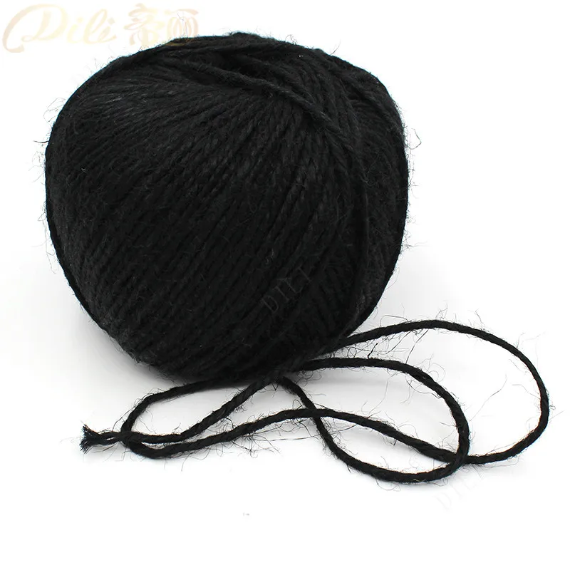 50 Meters/lot Red Hemp Rope Natural Jute Twine String Rope 1.5mm 3ply ...