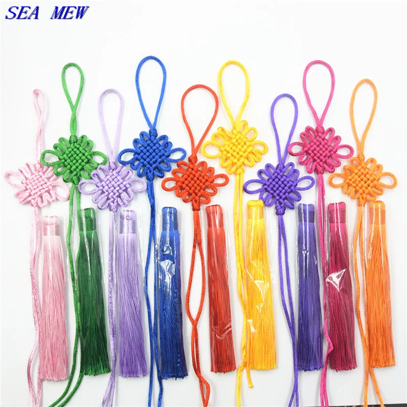 SEA MEW Haandmade Chinese knot Tassel Keychains Charms Decoration ...